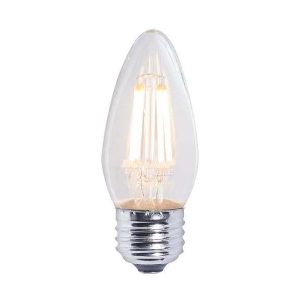 Bulbrite 40W Equivalent Warm White Light B11 Dimmable LED Filament Light Bulb, 4PK 861418 | Zoro